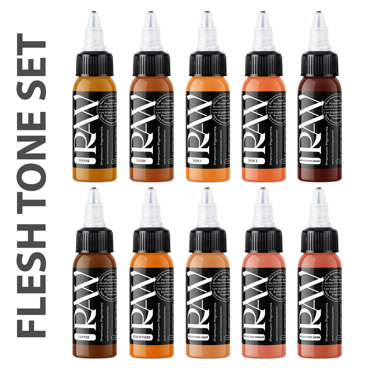 FLESH TONE TATTOO PIGMENT SET – Raw Pigments