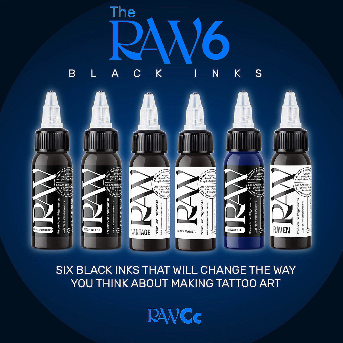 THE RAW 6 (Black Ink) Set – Raw Pigments